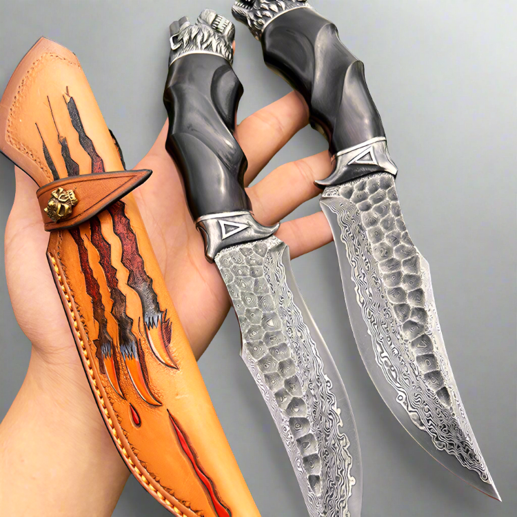 Fenrir's Claw - Damascus Steel Blade | Viking Collectible Knife