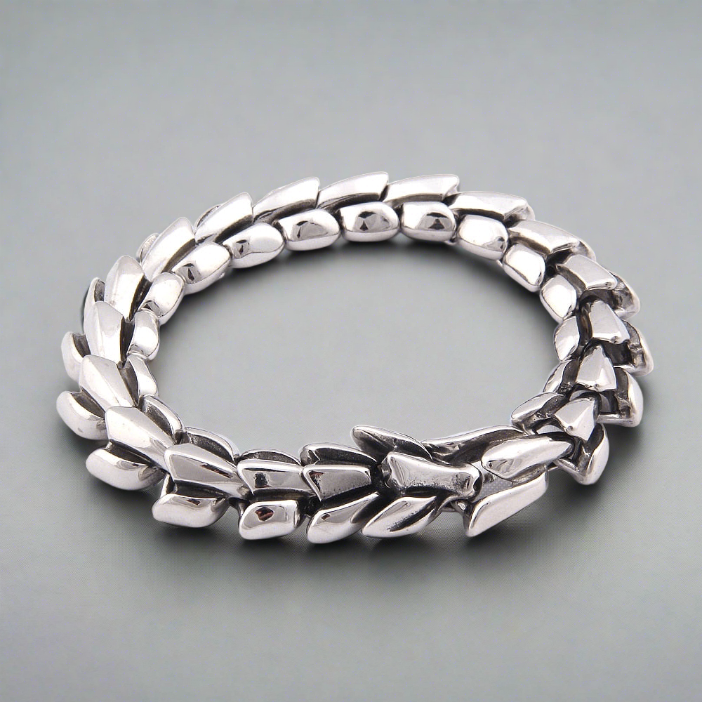 Midgard Serpent Bracelet | Sterling Silver Viking Jewelry